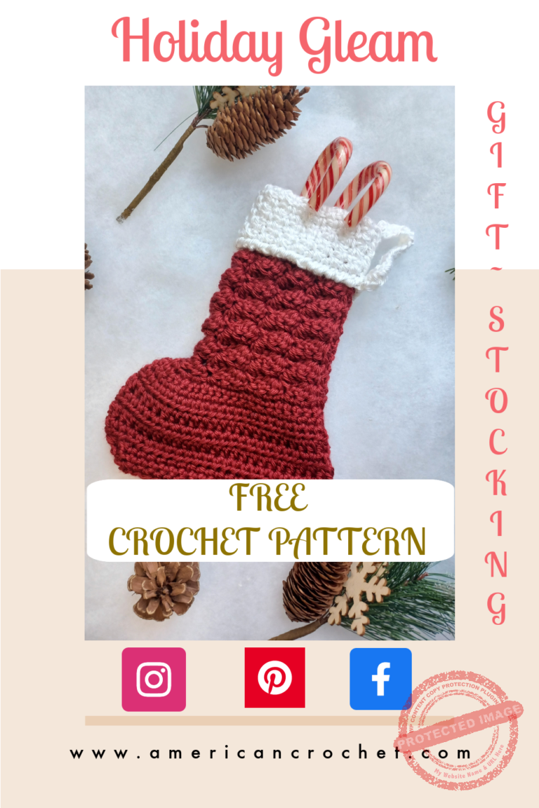Holiday Gleam Gift Stocking | American Crochet | Crochet Pattern